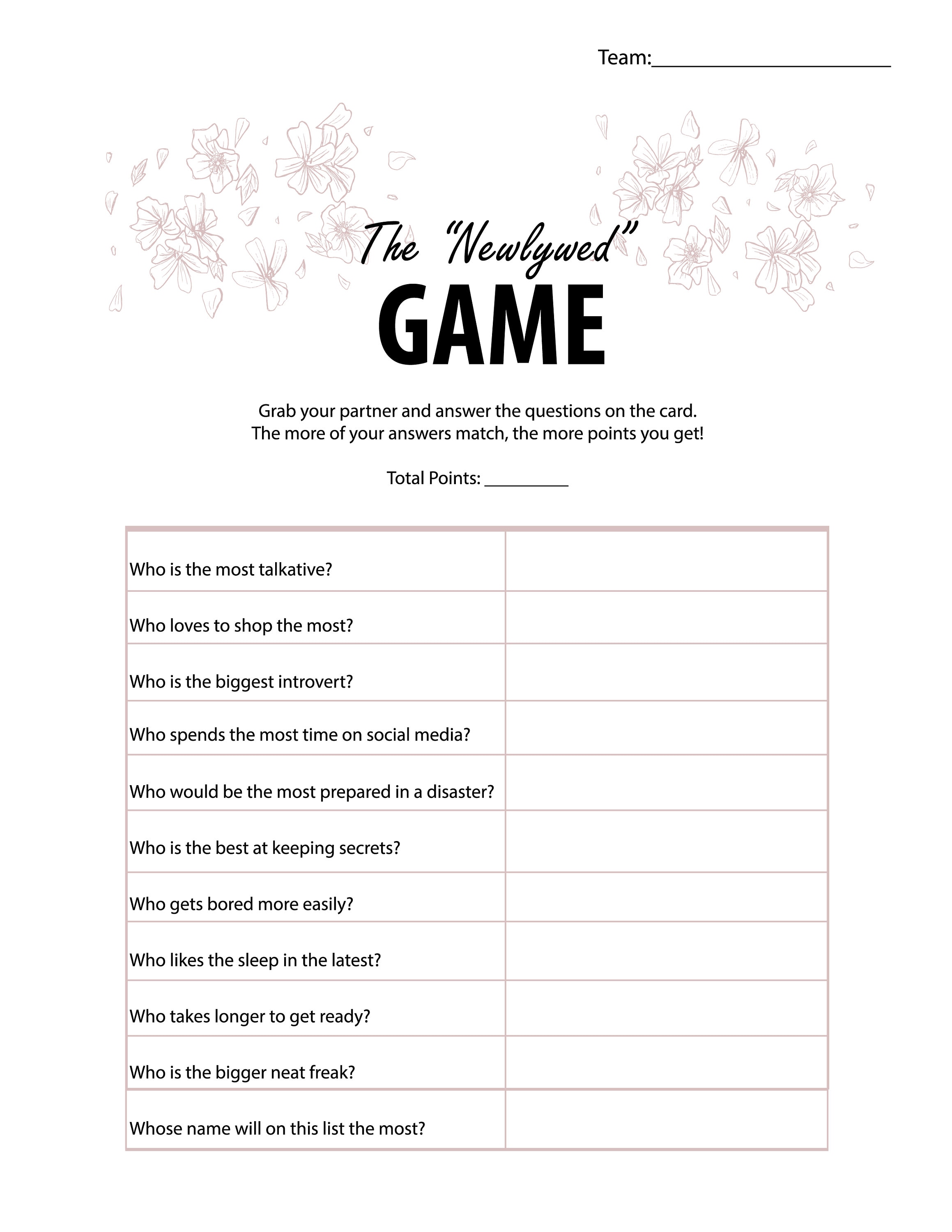 Printable Party Games Set of 4 Bachelorette Instant Download - Etsy