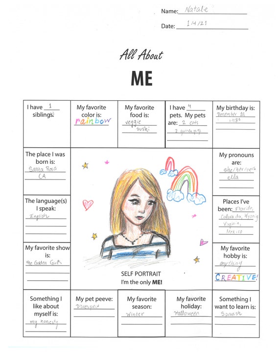 Alles Over Mij Afdrukbare Werkbladen