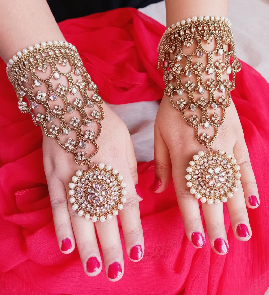 Haath Phool Haath Panja Hand Harness Single Piece / Indian - Etsy