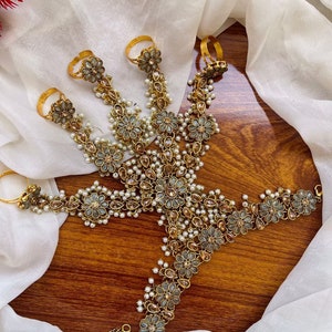 Single Polki Kundan Hand Harness Hath Panja / Indian Pakistani - Etsy