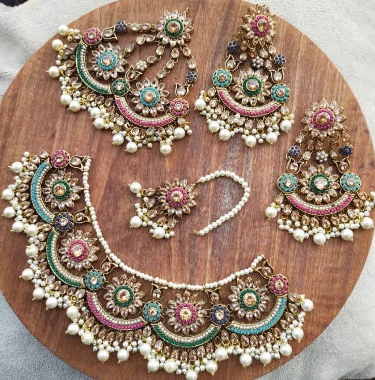 Designer Nauratan Stylish Baraat Complete Bridal Sets/ Indian - Etsy