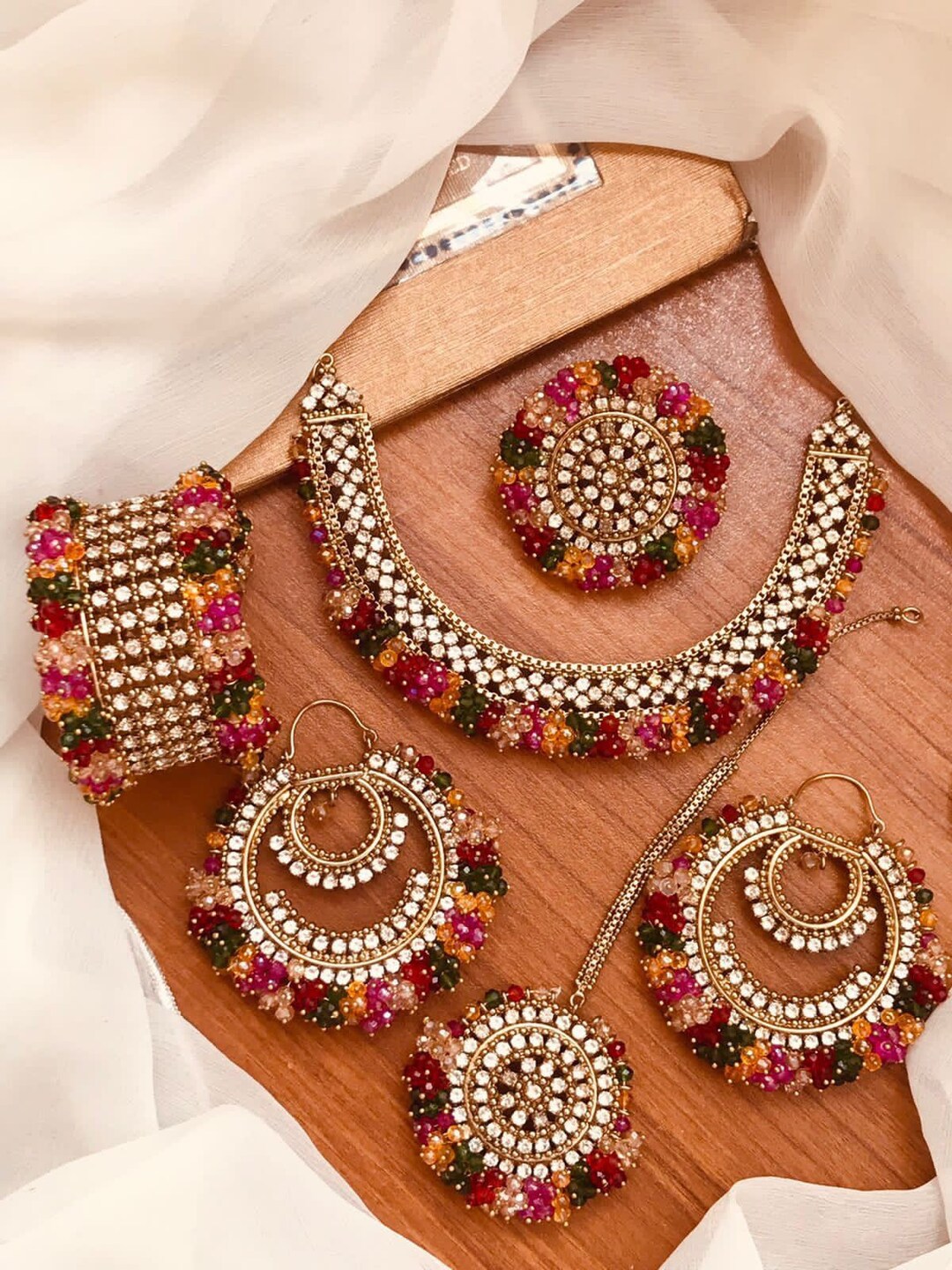 Manjus Gajra Mehndi Set / Indian Pakistani Shaadi Jewelry - Etsy
