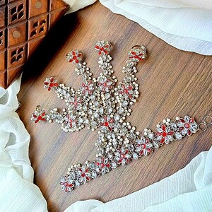 Single Polki Kundan Hand Harness Hath Panja / Indian Pakistani Shaadi ...