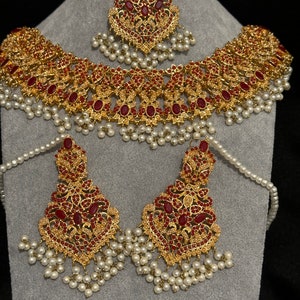 Navratan Nauratan Gold Plated Complete Bridal Set / Indian - Etsy