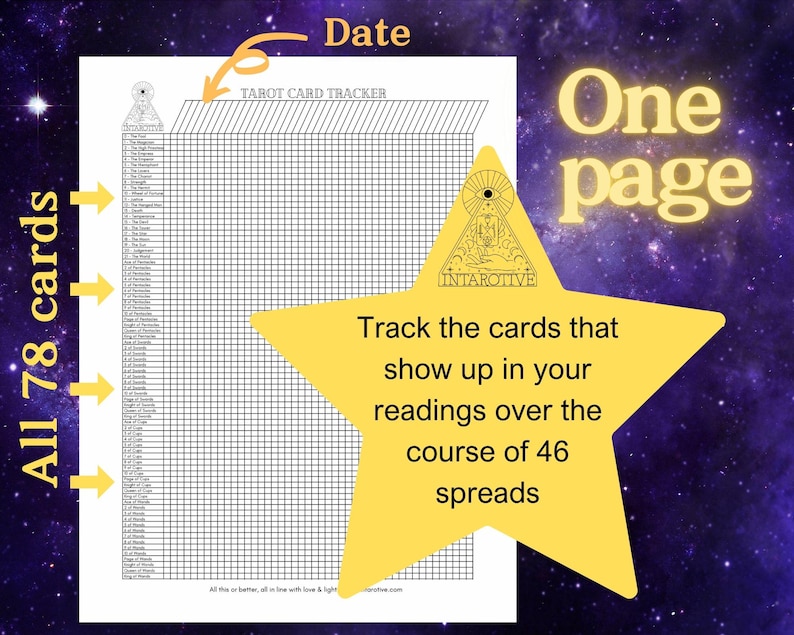 Tarot Reading Record Journal Printable - 14 Page PDF Templates for ...