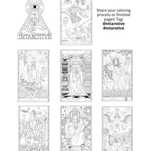 The High Priestess | Mystical Coloring Page | INTAROTIVE | Tarot Art ...