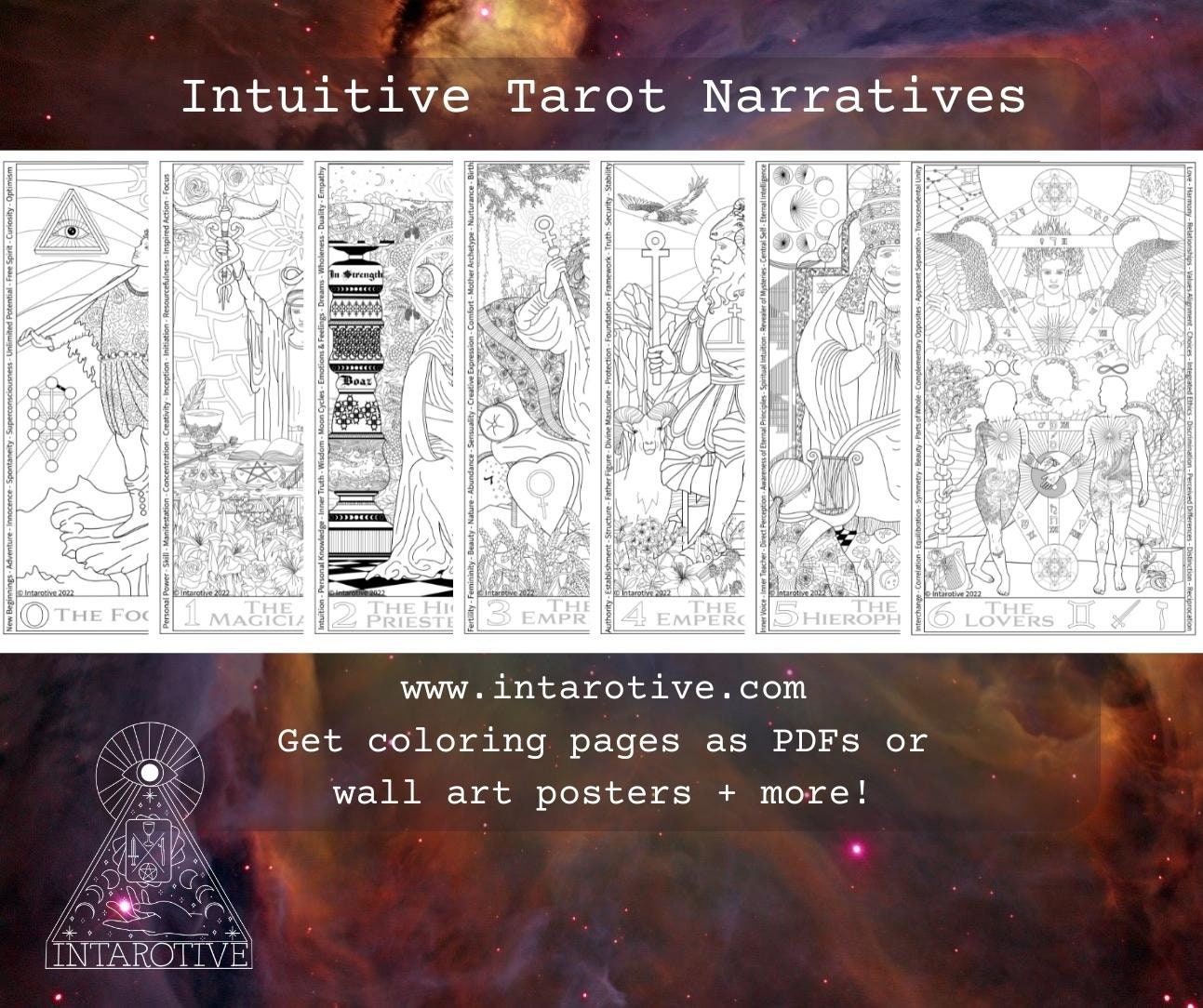 Tarot Card Meanings Chart Quick Reference Guide INTAROTIVE Esoteric Symbols Learn Tarot Read ...