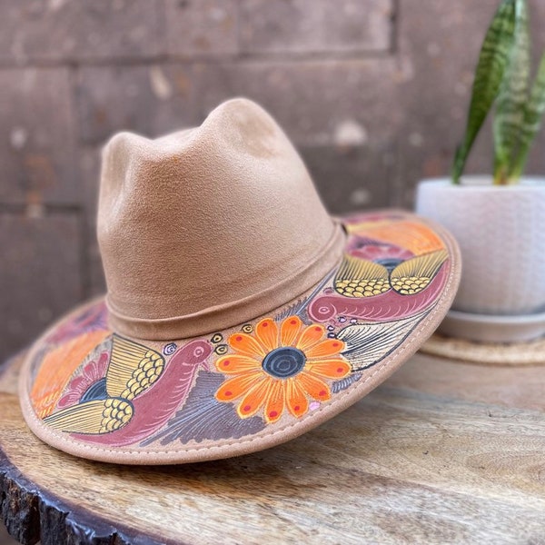 Painted Fedora Hat - Etsy
