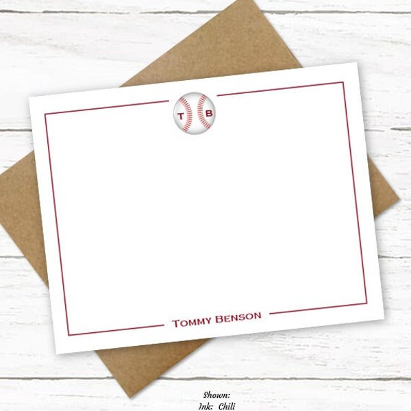 Personalized Baseball Stationery - Etsy