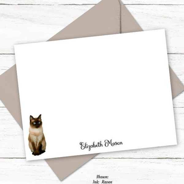 Siamese Cat Note Cards - Etsy