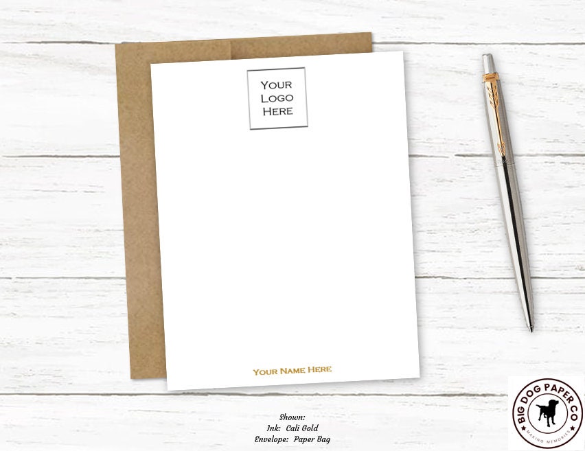 Personalized Business Note Card Set Professional Notecards - Etsy
