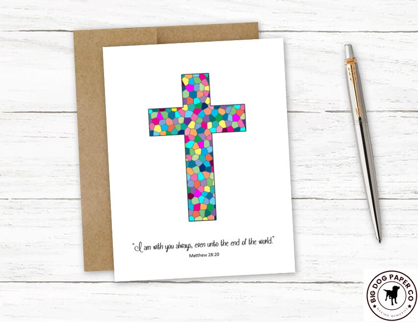 Cross Note Cards, Blank Note Cards With Bible Verse or Without Verse ...