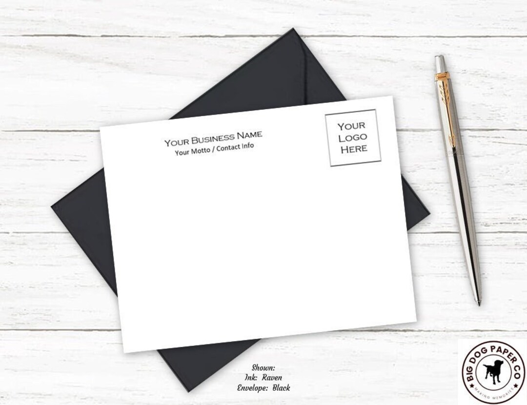 Personalized Business Note Card Set | Professional Notecards for ...