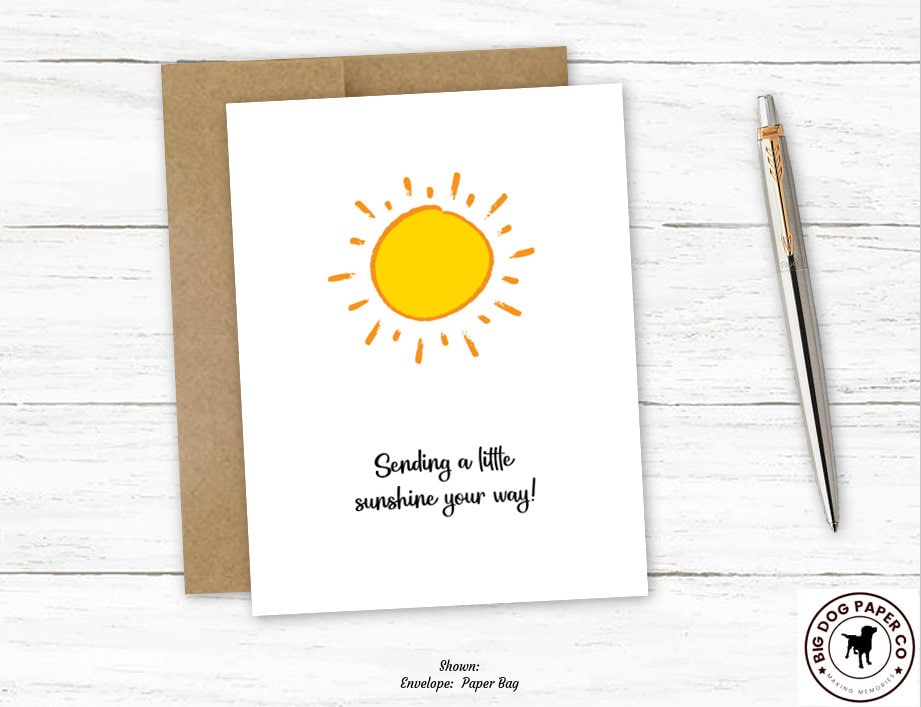 Sunshine Note Cards Sending a Little Sunshine Inspirational Notecards ...