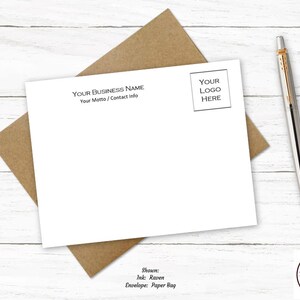 Personalized Business Note Card Set Professional Notecards for Business ...