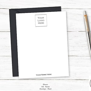 Personalized Business Note Card Set Professional Notecards - Etsy