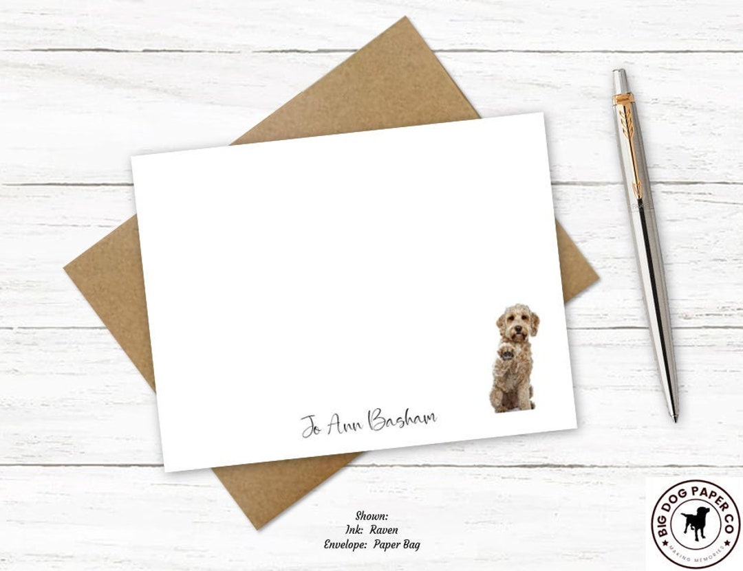 Doodle Dog Personalized Note Cards | Dog Stationery | Animal Lover Gift ...