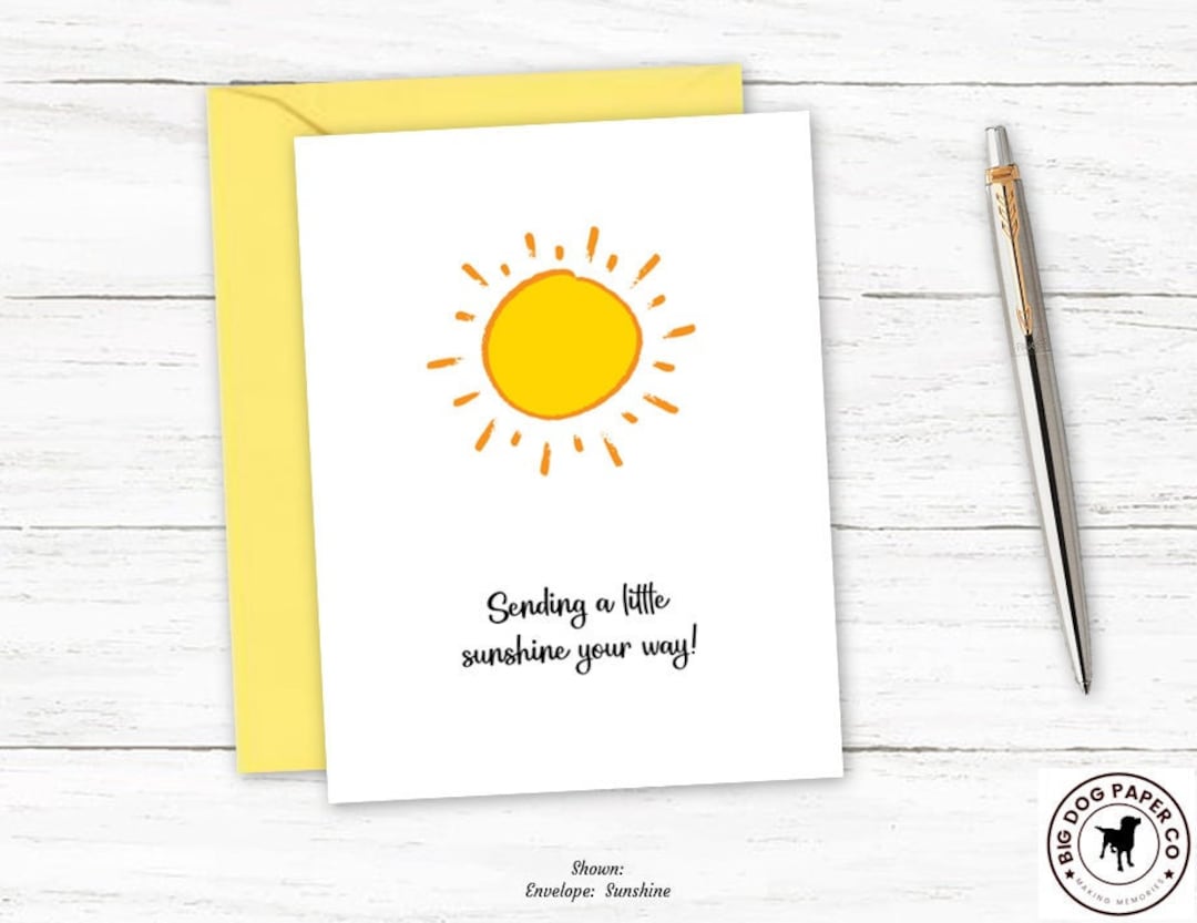 Sunshine Note Cards | Sending a Little Sunshine | Inspirational ...