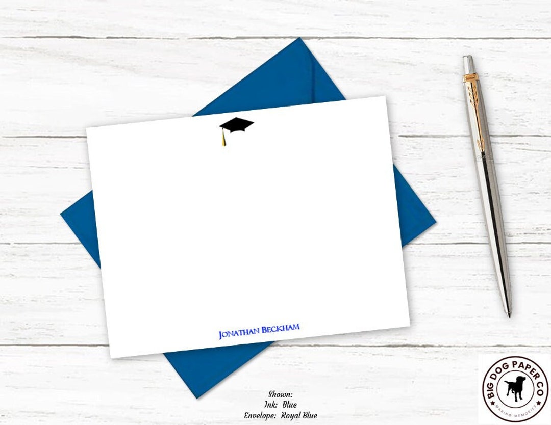 Personalized Graduation Thank You Cards Choose Colors College High ...