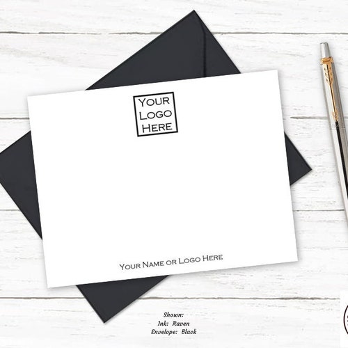 Business Note Card Set Personalized Stationery Notecards Set - Etsy