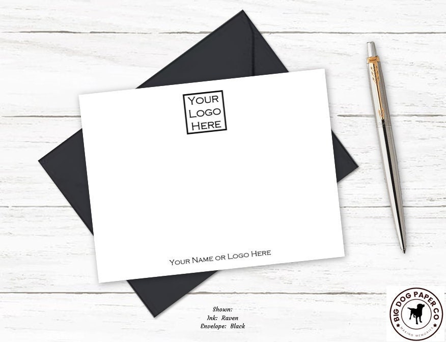 Personalized Business Note Card Set Professional Notecards - Etsy