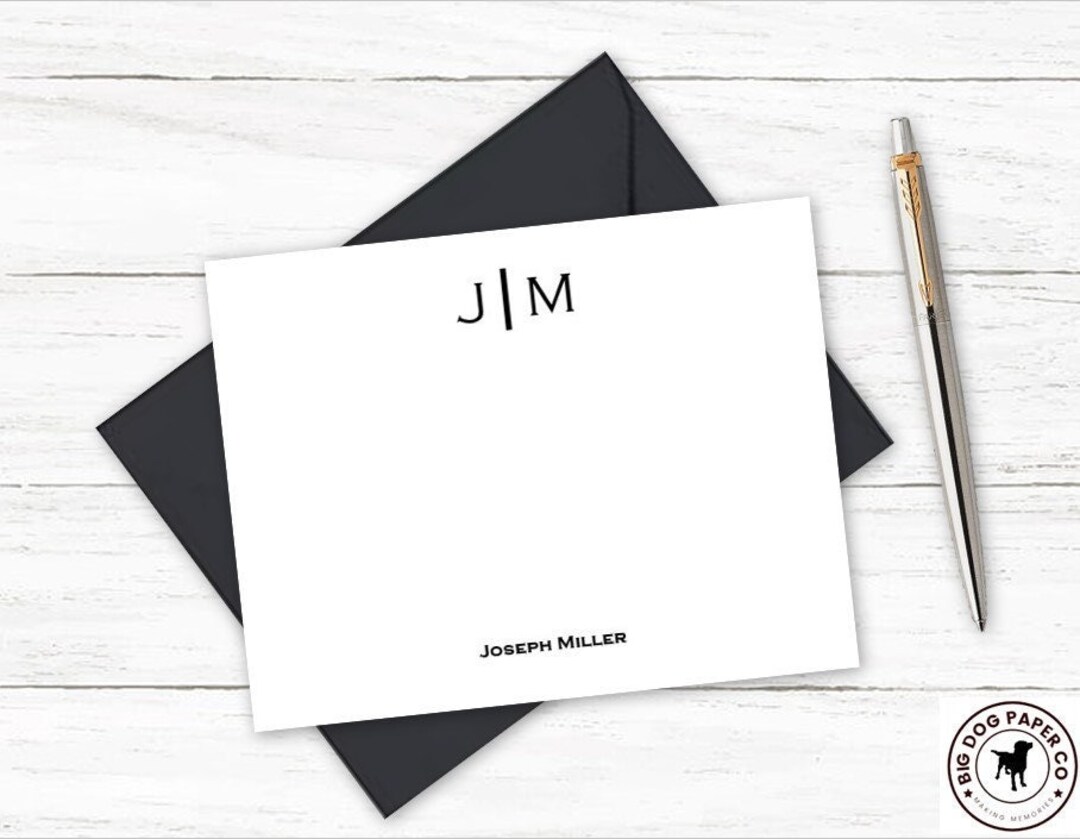 Personalized Note Card Set | Personalized Stationery Cards | Monogram ...