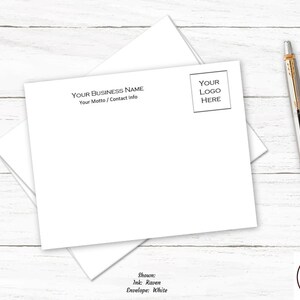 Personalized Business Note Card Set Professional Notecards for Business ...
