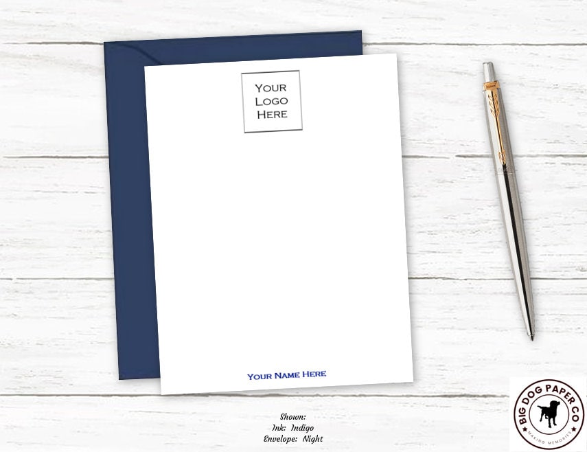 Personalized Business Note Card Set Professional Notecards - Etsy