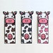 Printed Art Bookmarks Cute Cow Original Digital Drawing 2.5 X 6 Inch - Etsy
