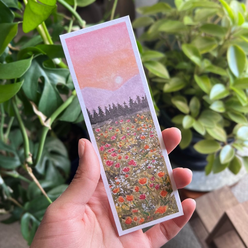 Printed Art Bookmarks Cottage Core Original Watercolor - Etsy