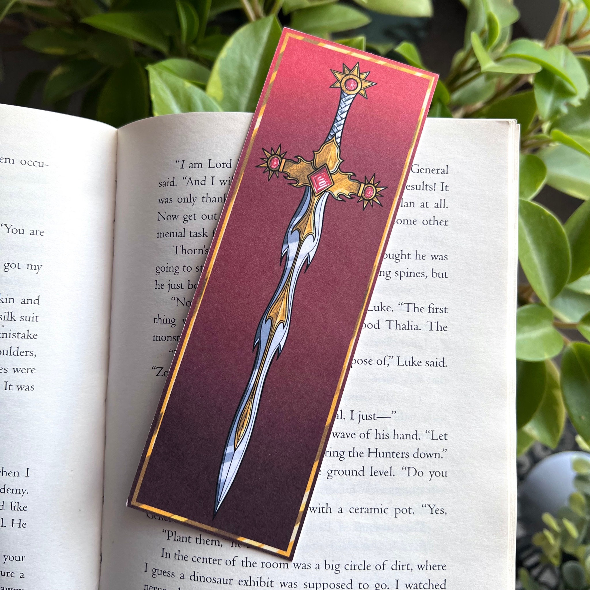 Elemental Sword Bookmarks Original Printed Art 2 X 6 Inch Anemo, Dendro ...