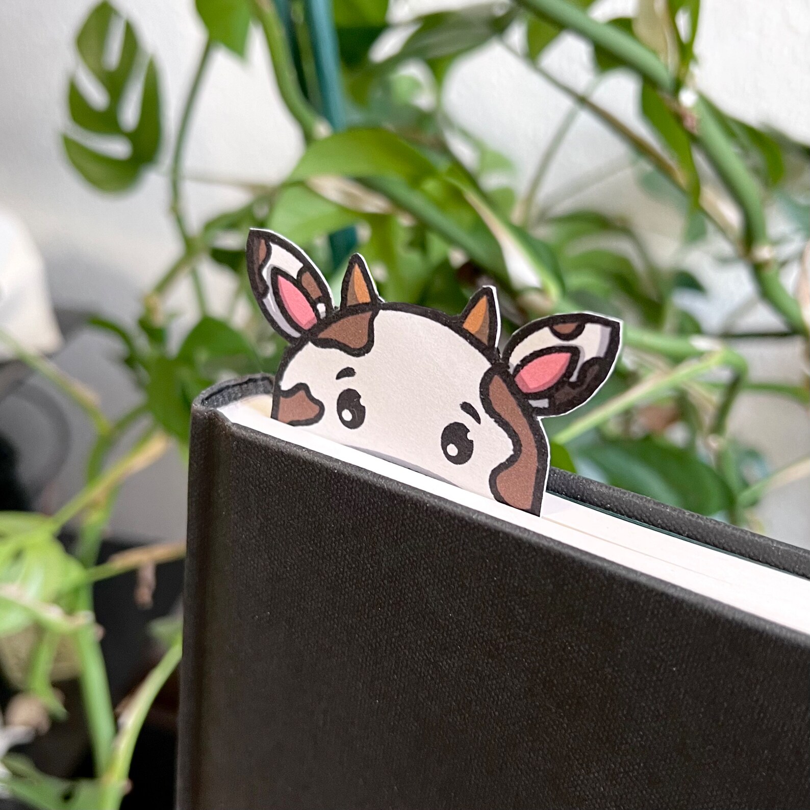 Printed Art Bookmarks Cute Cow Original Digital Drawing 2.5 X 6 Inch - Etsy