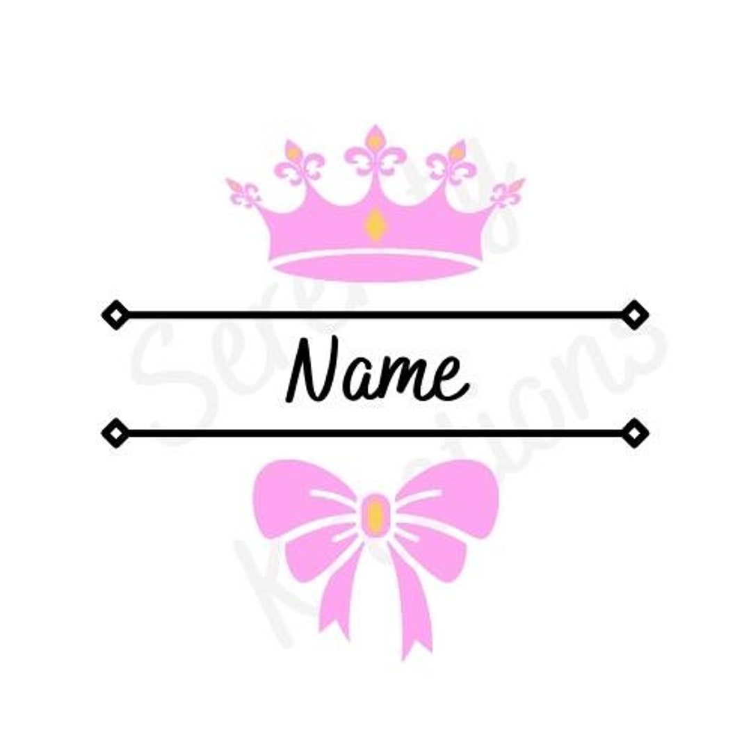 Princess Crown With Name Spot SVG PNG - Etsy