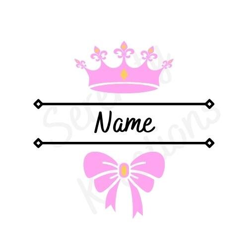 Princess Crown With Name Spot SVG PNG - Etsy