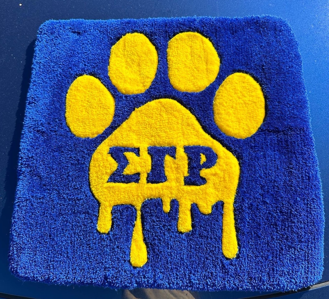 Tufted Sigma Gamma Rho Rug W/ Dog Paw | Custom Rug | Wall Art |sigma ...