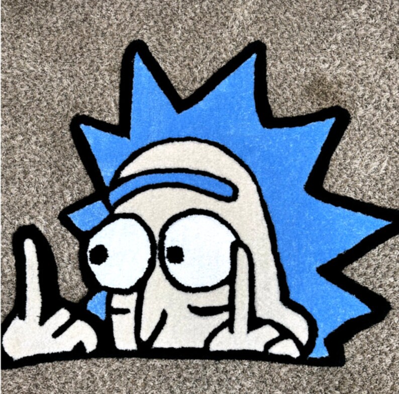 Tufted Rick and Morty Rug rick Custom Rug Wall Art - Etsy