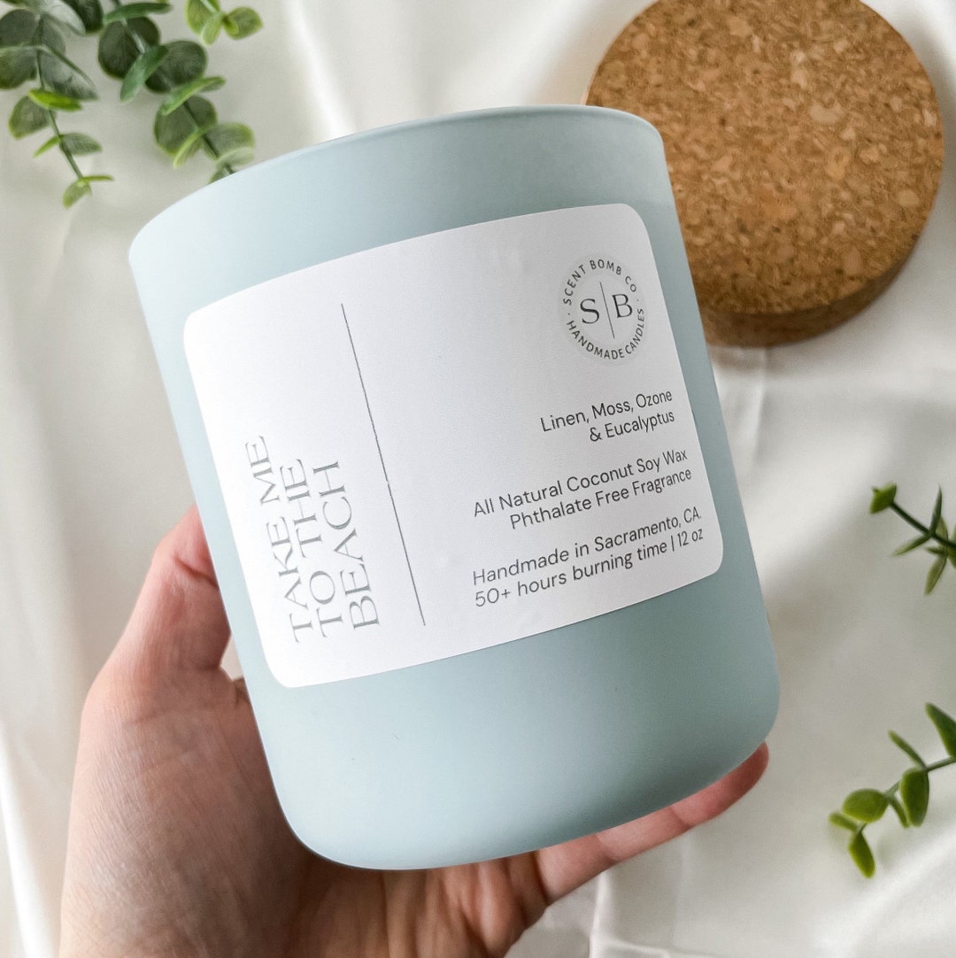 Sea Minerals Scented Candle Beach Linens Coastal Collection - Etsy