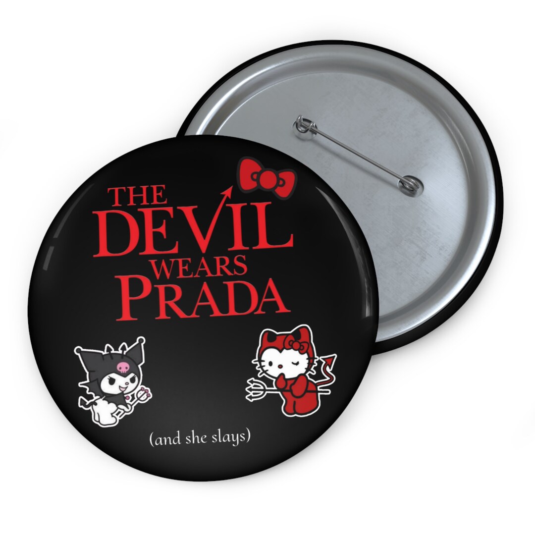 Devil Wears Prada Pin Sanrio Pin Kuromi and Hello Kitty Pin Devil Hello ...