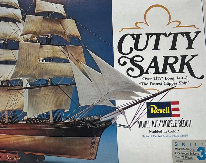 Cutty Sark Clipper Ship Vintage Model Kit 15 3/4" Long Plastic Model ...