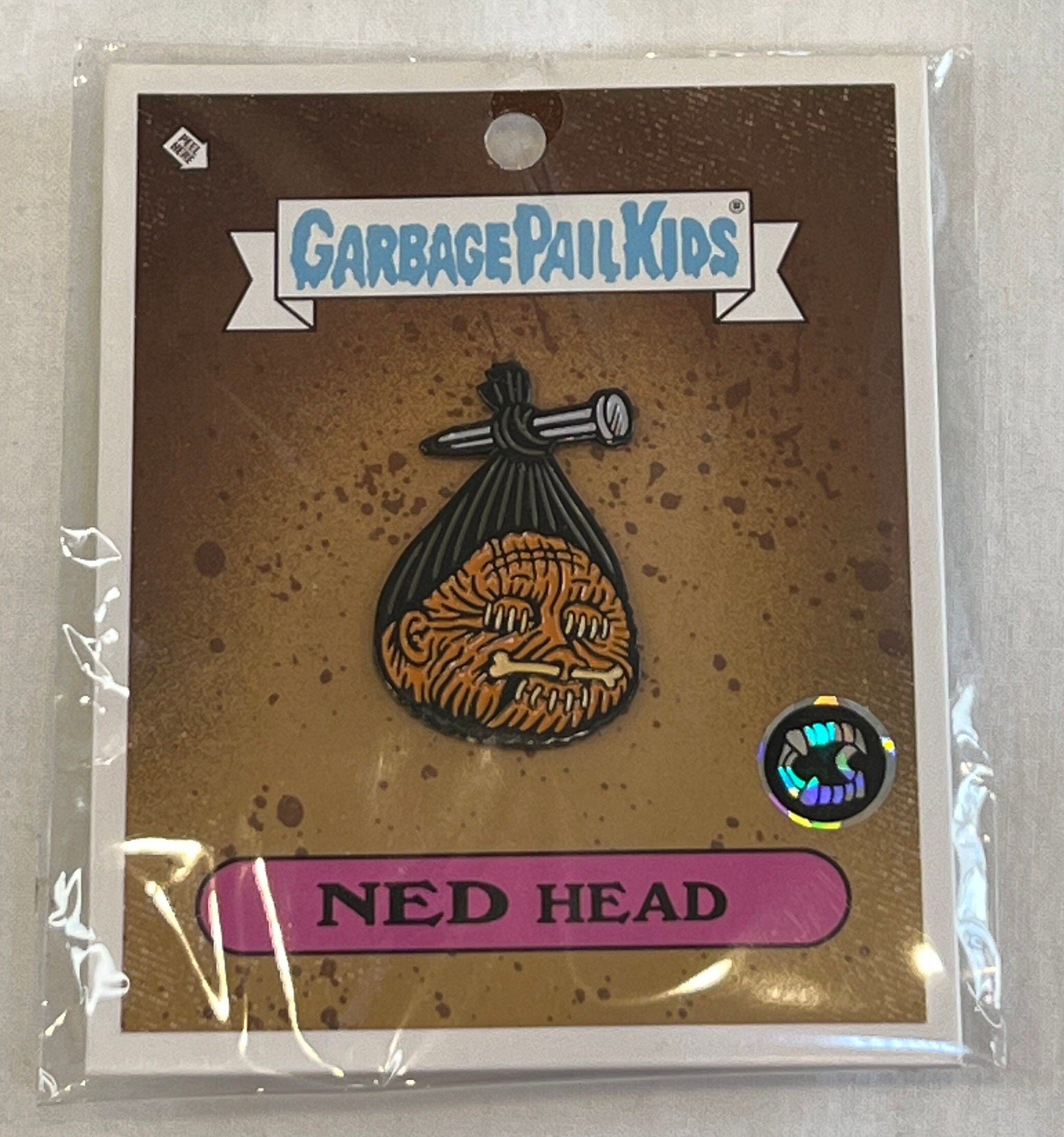 Garbage Pail Kids Ned Head Shrunken Head Pin Creepy Co Original Pin ...