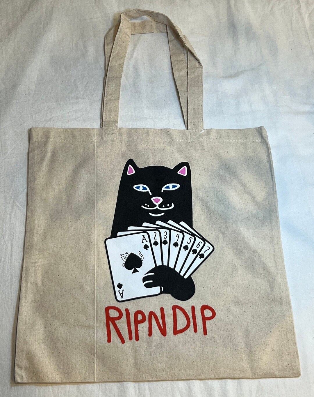 Ripndip X Fontaine Cards Tote Bag Hand Painted Unused Hand Screened 15 ...