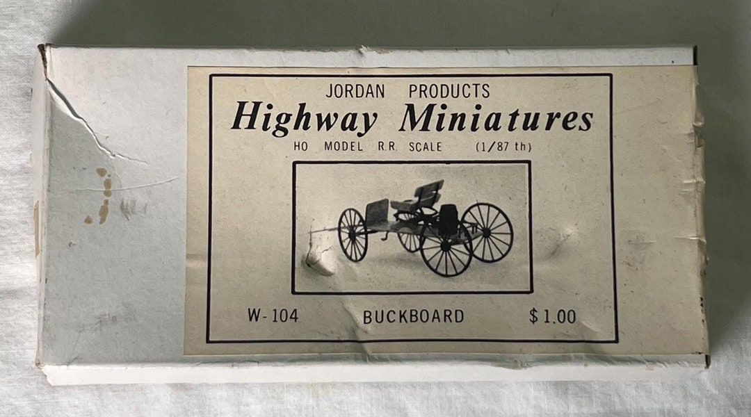 Highway Miniatures Buckboard Vintage Plastic RR Model Kit Unused With ...