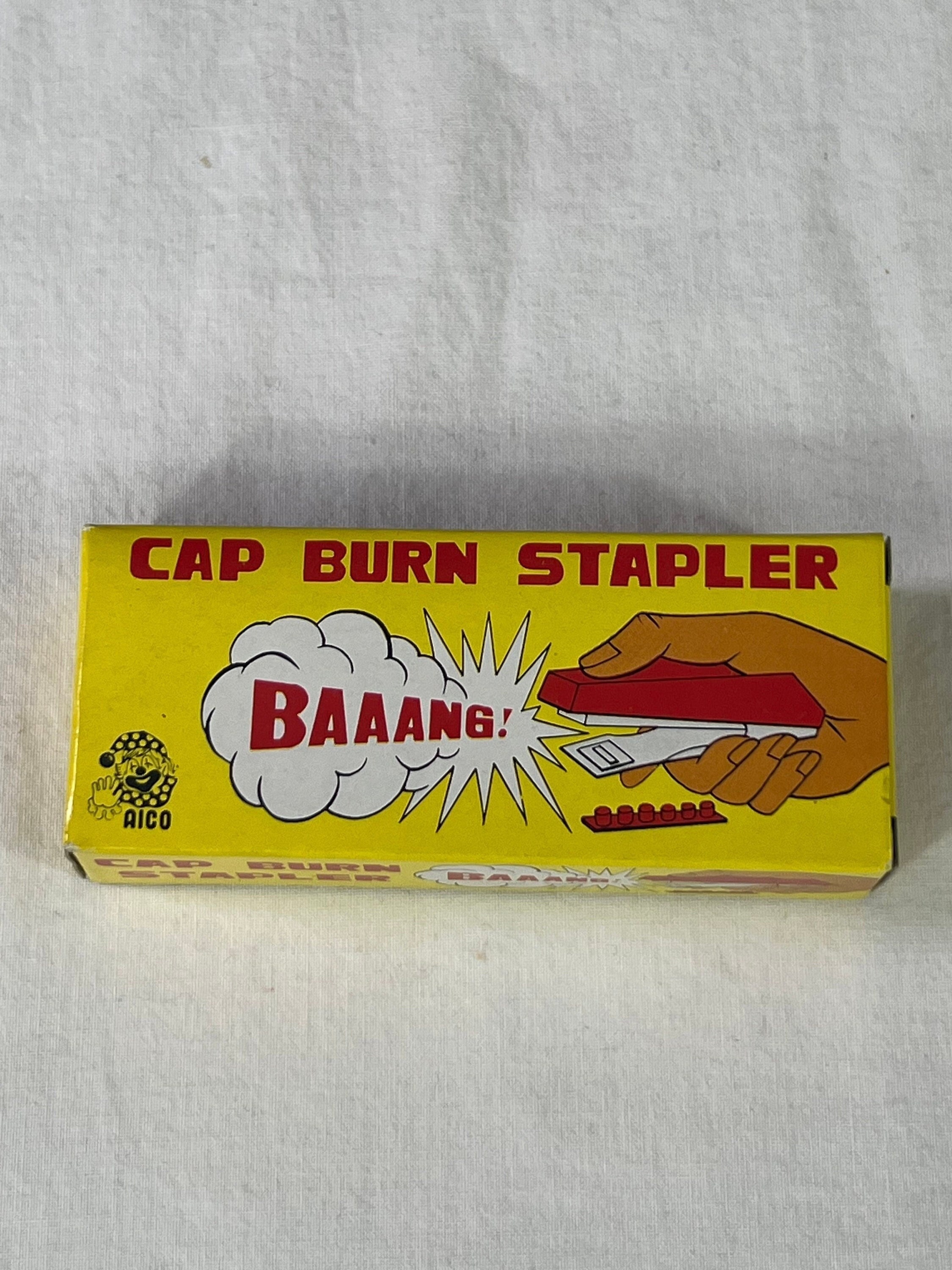 Vintage Cap Burn Stapler Prank Joke Unused Store Old Magic Shop Gag Five & Dime MIB Cap Gun 70s ...