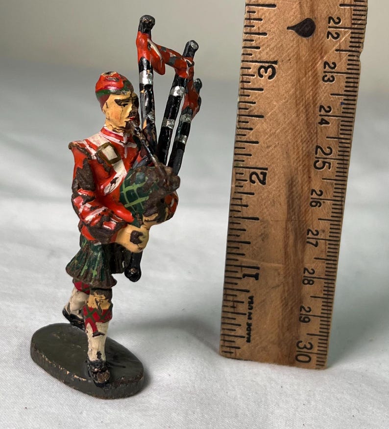 Elastolin Scottish / British Miniature Soldier Bagpipe Player 3.5 ...