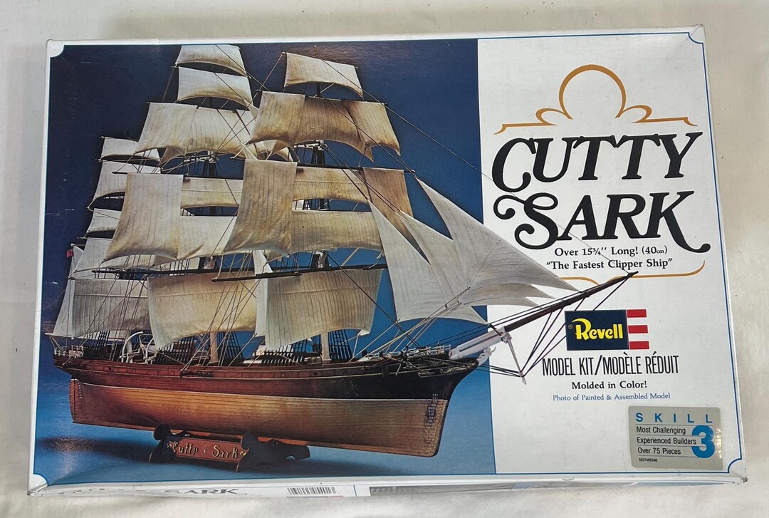 Cutty Sark Clipper Ship Vintage Model Kit 15 3/4" Long Plastic Model ...