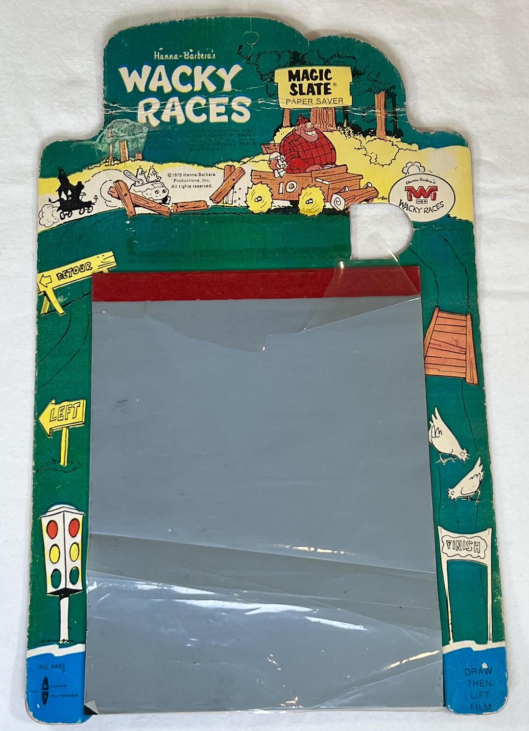 Wacky Race Vintage Magic Slate Paper Saver 1970 Hanna-barbera ...