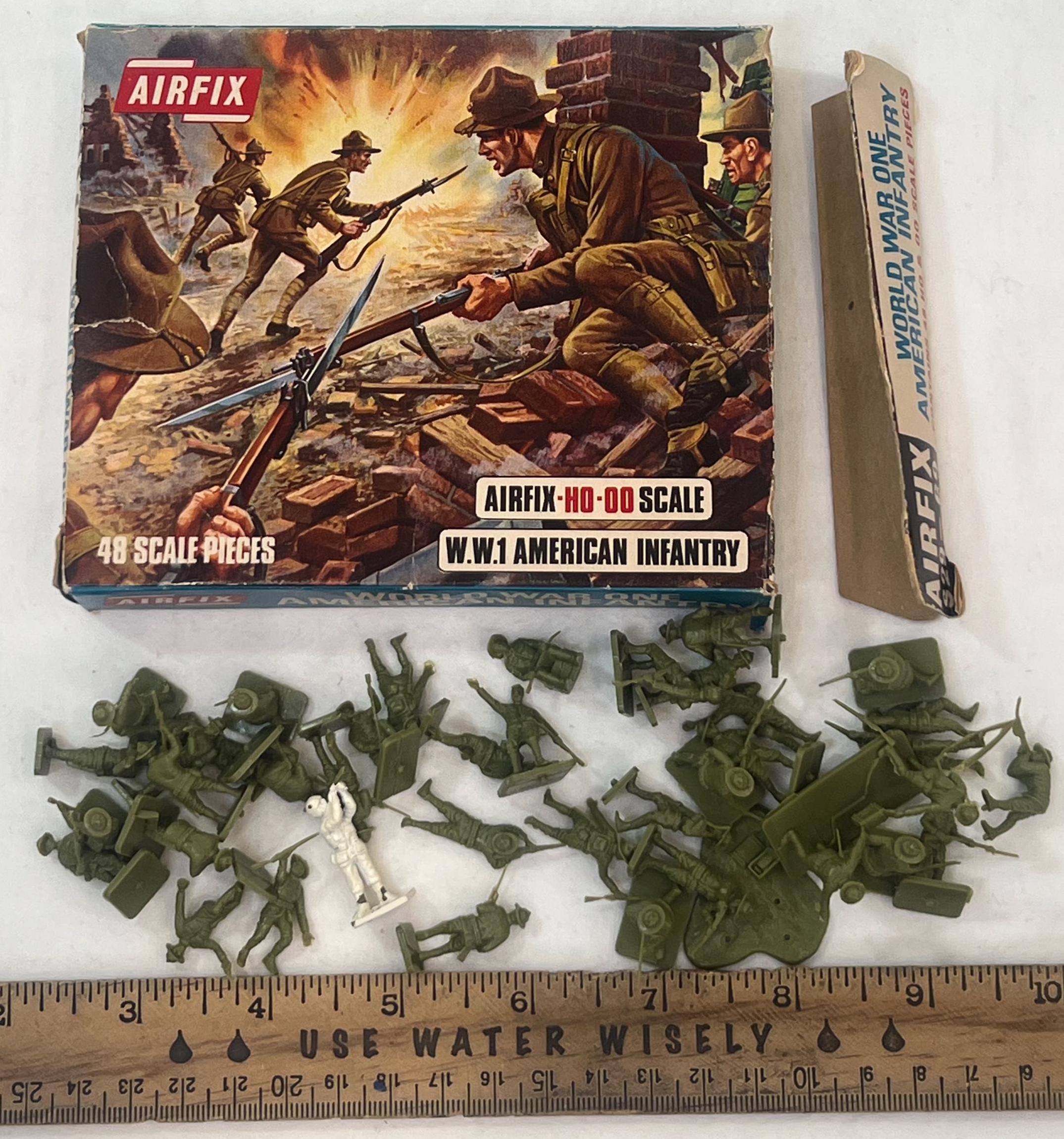 World War One American Infantry Airfix 39 Pc in Box Miniature Soldier ...