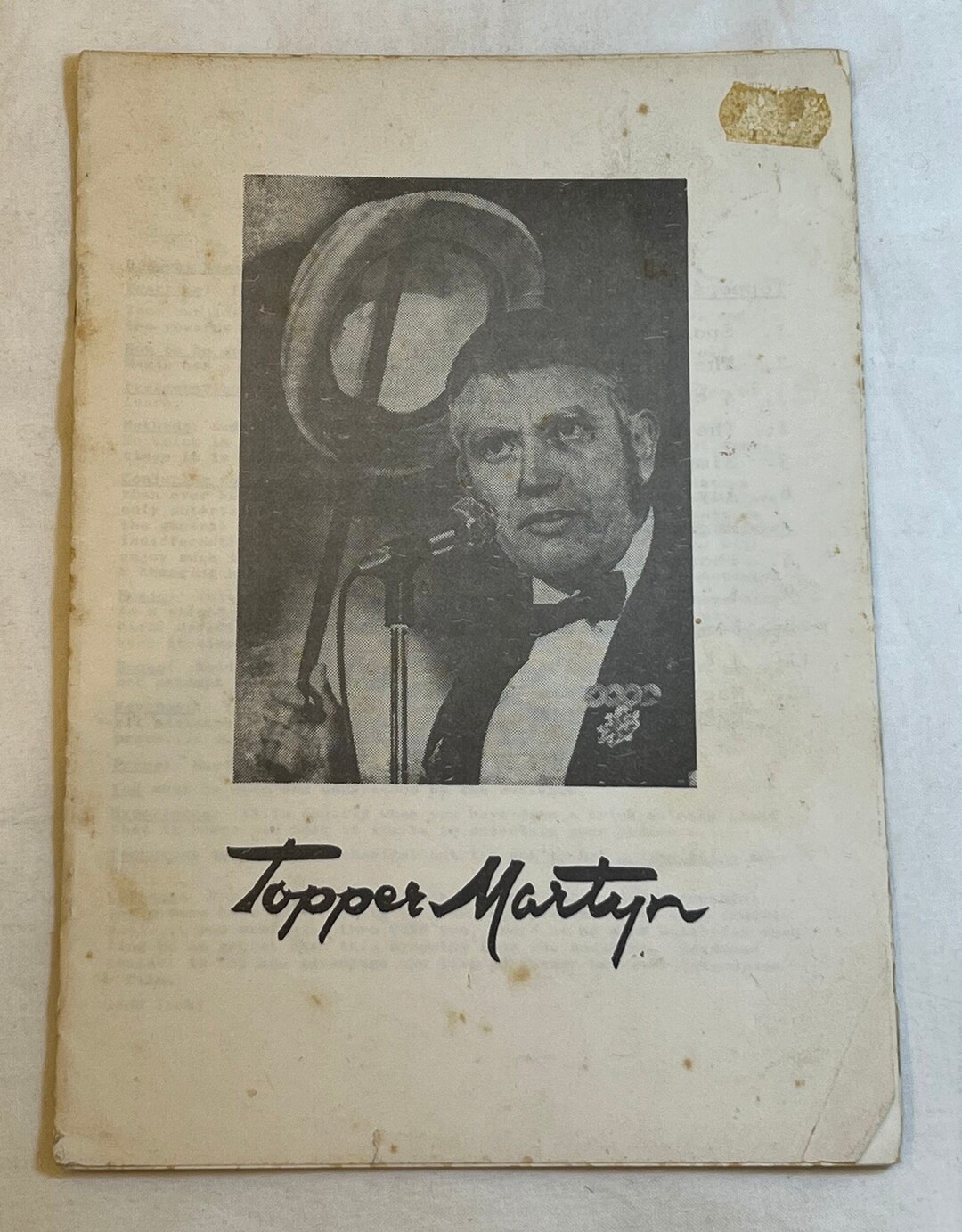 Buy Topper Martyn Extremely Rare Pamphlet Vintage 1972 Magic Book ...