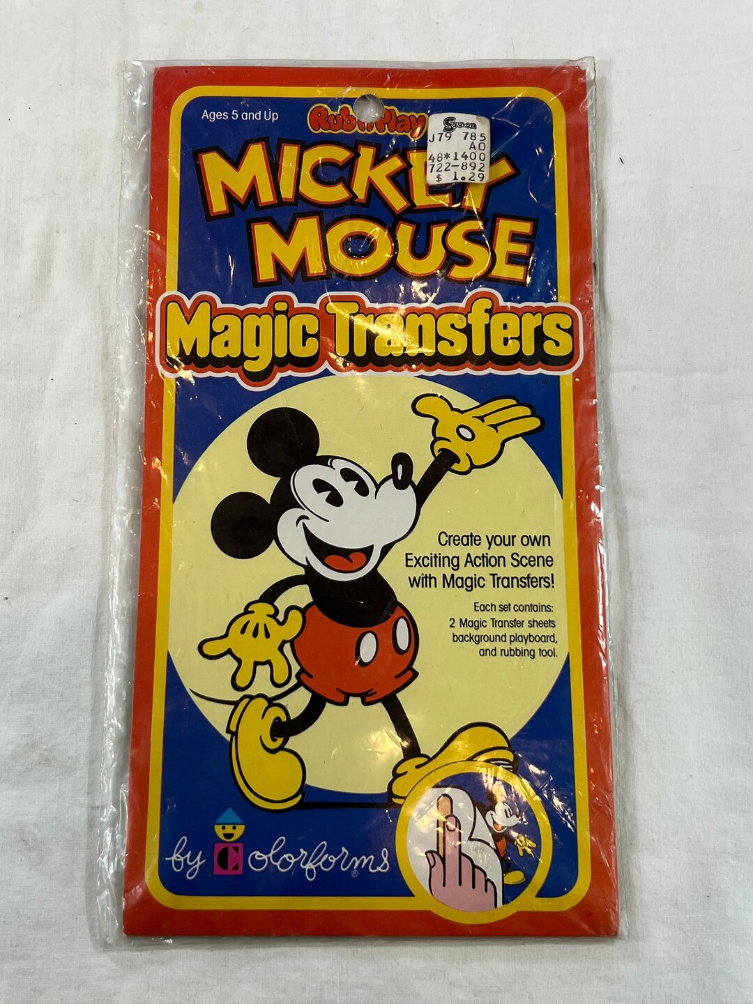 Vintage Mickey Mouse Magic Transfers Unused Factory Sealed by ...