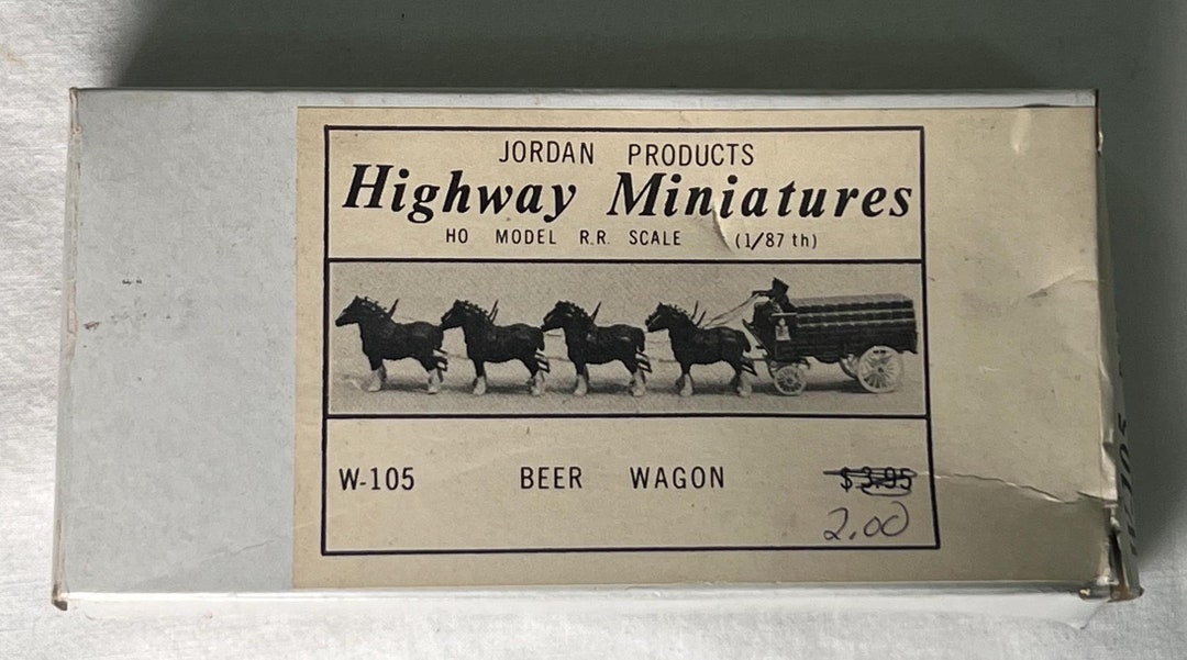Highway Miniatures Beer Wagon With Horses Vintage Plastic RR Model Kit ...